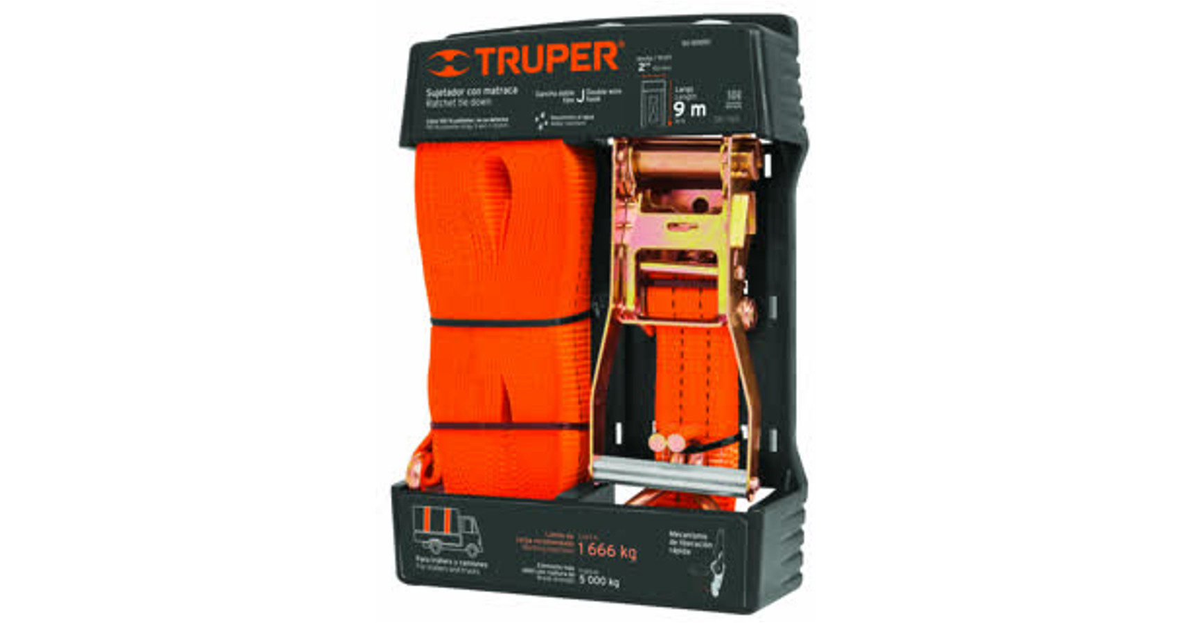 Spanifer, 9m hosszú, 50mm széles, terhelhetőség: 1666kg, fém „J” kampó