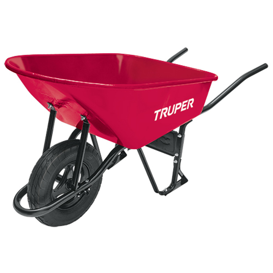 Talicska 100l, fém puttony, piros, fém nyél gumi méret: 16x4” (41x10 cm)